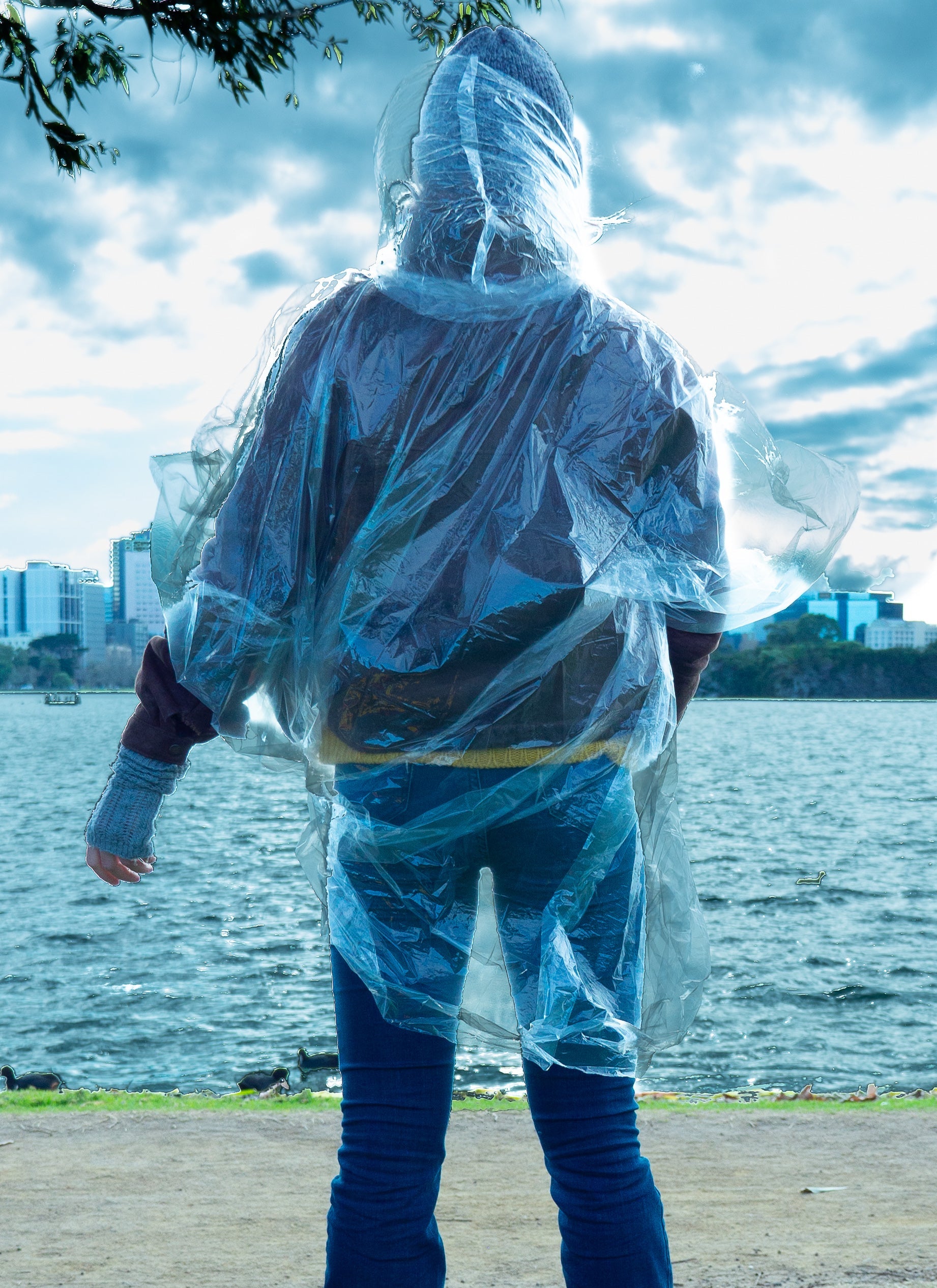 Degradable Adult Rain Poncho